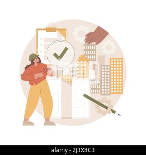 Construction quality control abstract concept vector illustration Stock ...