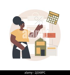Mortgage loan abstract concept vector illustration. home bank credit ...