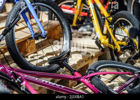Exposition of different kind of bikcycle at the BikeBrussels - View and ...