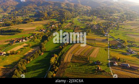 Aerial view of Zagorje Hills, Zabok, Croatia Stock Photo - Alamy