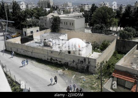 Nablus, Palestine. 10th Apr, 2022. A general view of Joseph's tomb in ...