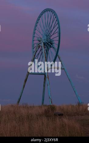 Newcastle-under-Lyme, Staffordshire, 04,08.2022,Apedale pit wheel ...