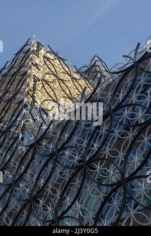 Decoration on the exterior of the Library of Birmingham building, a ...
