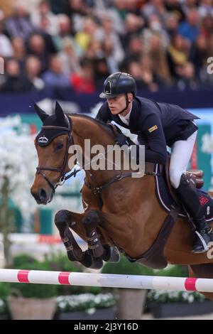 Max KÜHNER of Austria with Elektric Blue P during the LONGINES FEI ...