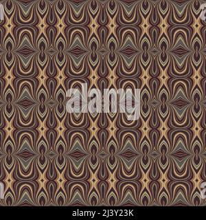 Earthy colours retro sixties geometric seamless pattern in variegated ...