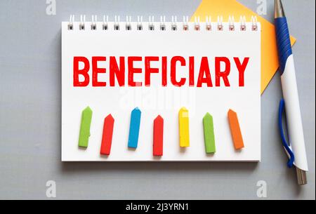 beneficiary word in a dictionary. beneficiary concept Stock Photo - Alamy