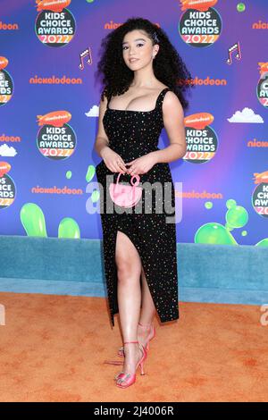 LOS ANGELES - APR 9: Malia Baker at the 2022 Kids Choice Awards at ...