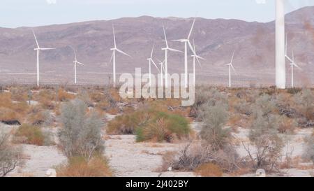 Windmills in the Ocotillo Wind farm at Anza-Borrego Desert State Park ...