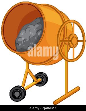 aggregate concrete mixer cartoon vector illustration Stock Vector Image ...