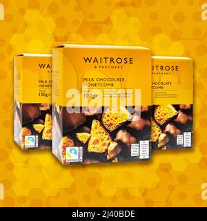 Waitrose Belgian white chocolate chunk all butter cookies Stock Photo ...
