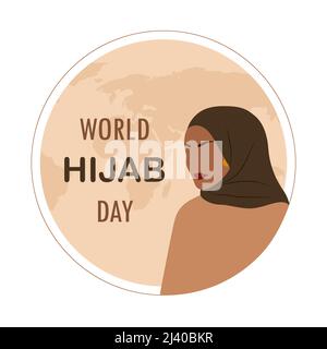 World hijab day. Abstract muslim woman in abaya. Faceless female ...