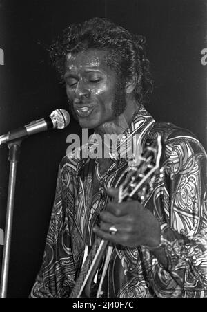 Chuck Berry in concert at Madison Square Garden in 1971 Credit: Jeffrey ...
