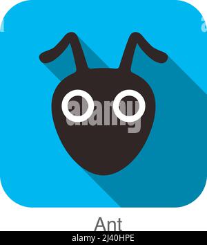 Ant face icon flat design Stock Vector Image & Art - Alamy