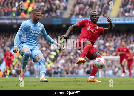 Kyle Walker #2 of Manchester City passes back up field Stock Photo - Alamy
