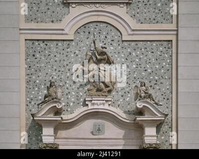 Facade of San Giorgio church, Treviolo, Bergamo, Lombardy, Italy Stock ...