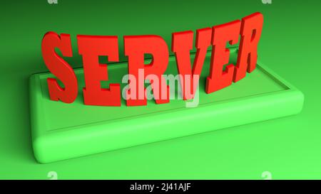CLIENT red write on green stand - 3D rendering illustration Stock Photo ...