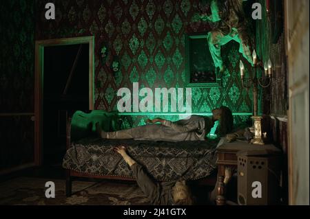 Spooky zombie monsters in abandoned room house Stock Photo - Alamy