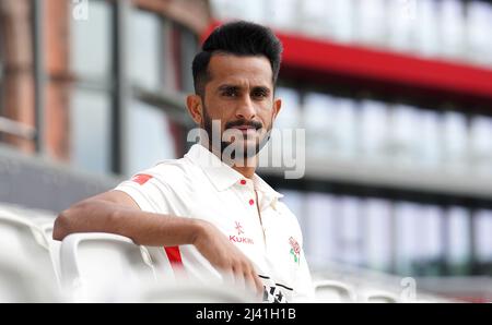 Lancashire's Hassan Ali, during a photocall at the Emirates Old ...