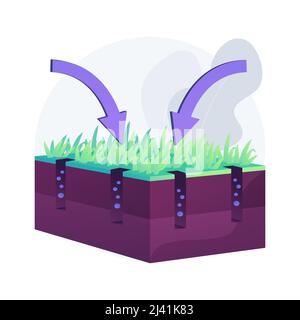 Lawn aeration abstract concept vector illustration Stock Vector Image ...