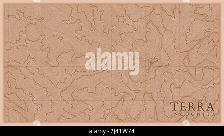 Ancient abstract earth relief old map. Generated conceptual vector ...