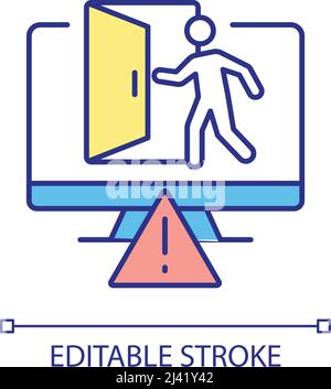 Backdoor attack RGB color icon Stock Vector Image & Art - Alamy