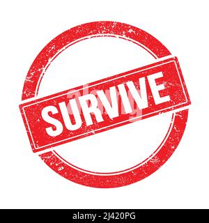 SURVIVE text on red grungy rectangle stamp sign Stock Photo - Alamy