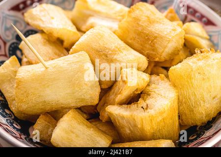 fried cassava, snack made from cassava root and served fried with ...