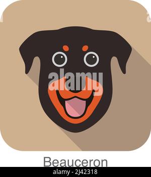 Dog beauceron cartoon vector illustration Stock Vector Image & Art - Alamy