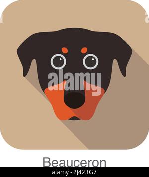 Dog beauceron cartoon vector illustration Stock Vector Image & Art - Alamy