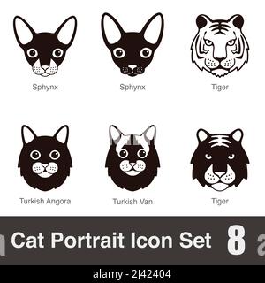 Black and White Cartoon Illustration of Sphynx Purebred Cat Comic ...