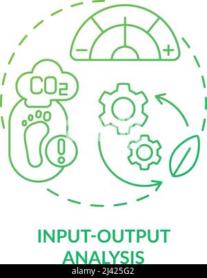 Input output analysis green concept icon Stock Vector Image & Art - Alamy