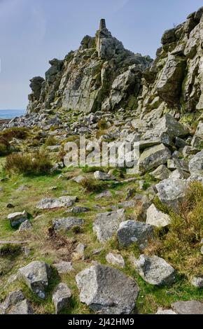 Trig Point highest point of Stiperstones National Nature Reserve from ...