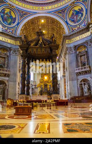The altar with Bernini's baldacchino-pavilion-like structure claimed to ...
