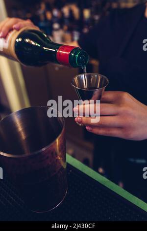 Girl in cocktail bar Stock Photo - Alamy