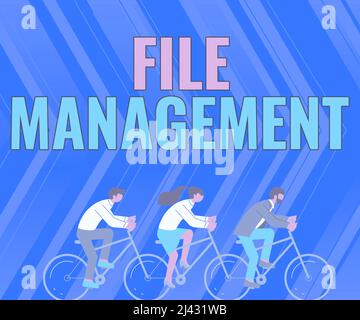 Hand writing sign File Management. Concept meaning computer program ...
