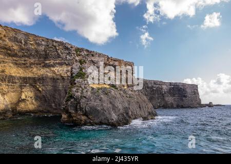 Beautiful maltese bays and cliffs surrounded by amazing blue sea Stock ...