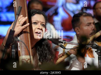 Assamese singer Tarali Sarma singing classical song during 56th ...