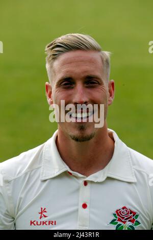 Luke Wood of Lancashire Cricket Club during practice at Lancashire ...