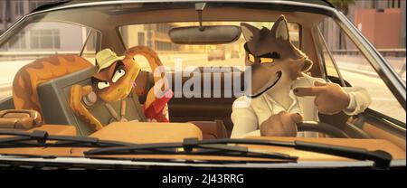THE BAD GUYS, from left: Mr. Wolf (voice: Sam Rockwell), Mr. Snake ...