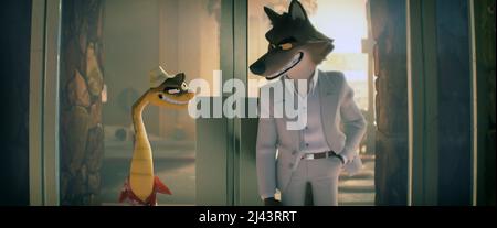 THE BAD GUYS, from left: Mr. Wolf (voice: Sam Rockwell), Mr. Snake ...