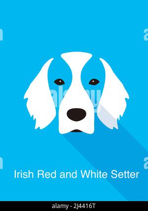 Irish red and white setter clipart. Different poses, coat colors set ...