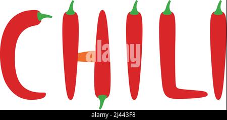 Chili pepper alphabet, vector illustration Stock Vector Image & Art - Alamy