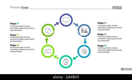 Infographic design template. Six stages of successful business ...