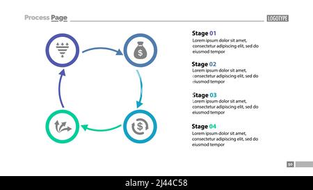 Four stages process chart template for presentation Stock Vector Image ...