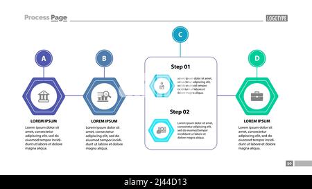 Four Stage Process Chart Slide Template Stock Vector Image & Art - Alamy
