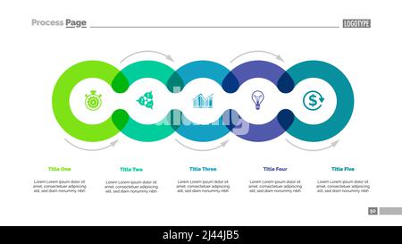 Five elements project process chart template for presentation Stock ...