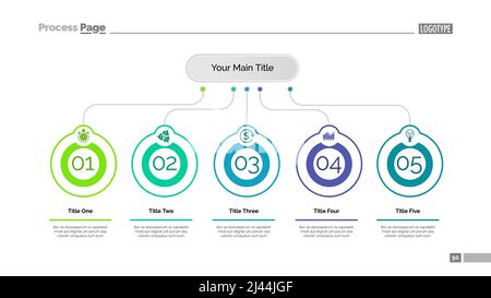 Five ideas process chart template for presentation Stock Vector Image ...