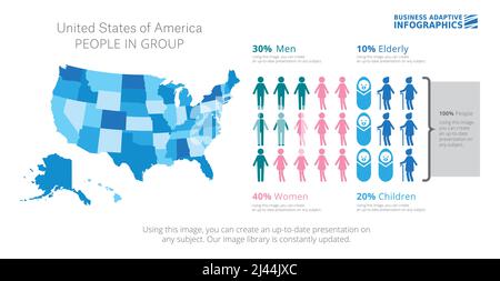Comparison infographics. Percentage diagram, map chart, bar chart ...