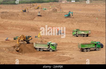 YUNCHENG, CHINA - APRIL 12, 2022 - Yanhu Lake Banpo Storage Project ...