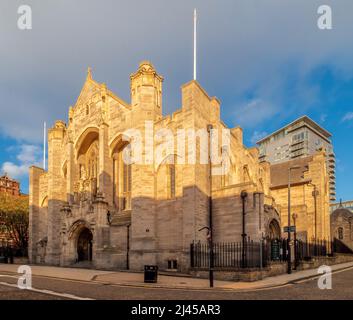 Exterior facade of the Gothic cathedral in the city of Leon, Spain ...